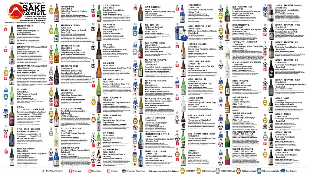 NEW SAKE MENU 2019 | Himonoya